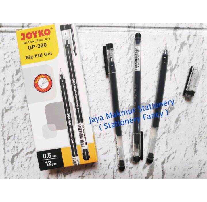 Pen Pulpen Gel Joyko warna Hitam 1 Dus 12 pcs | Lazada Indonesia