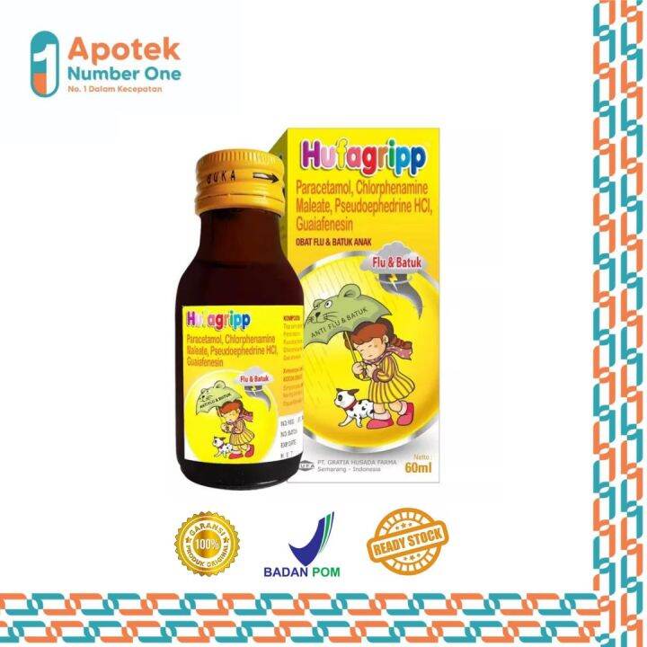HUFAGRIP FLU & BATUK SIRUP 60 ML - Meredakan Batuk / Flu / Bersin ...