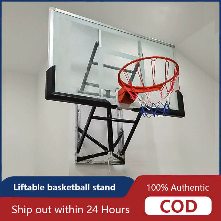 Wall Mounted PC Basketball Board Hoop System Height Adjustable Liftable ...