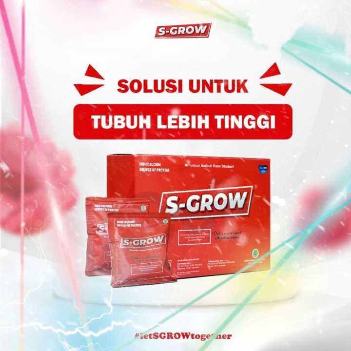 S-Grow S GROW Susu Peninggi Badan Ori Kalsium Terbaik 1 Box Vitamin D ...