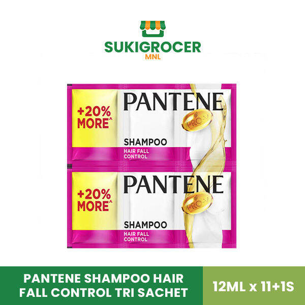 Pantene Shampoo Hair Fall Control Tri Sachet 12ML x 11+1s | Lazada PH