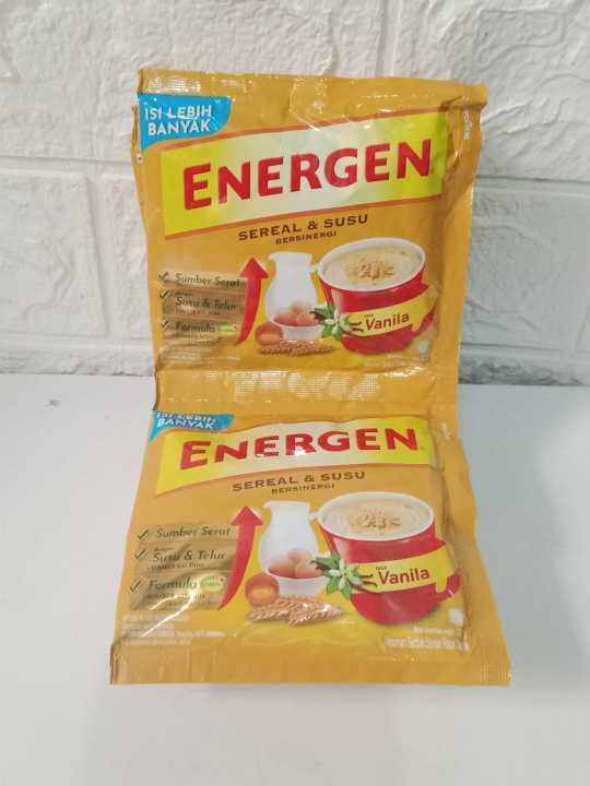 ENERGEN RENCENG RASA VANILA,COKELAT DAN KACANG HIJAU KEMASAN BARU ISI ...
