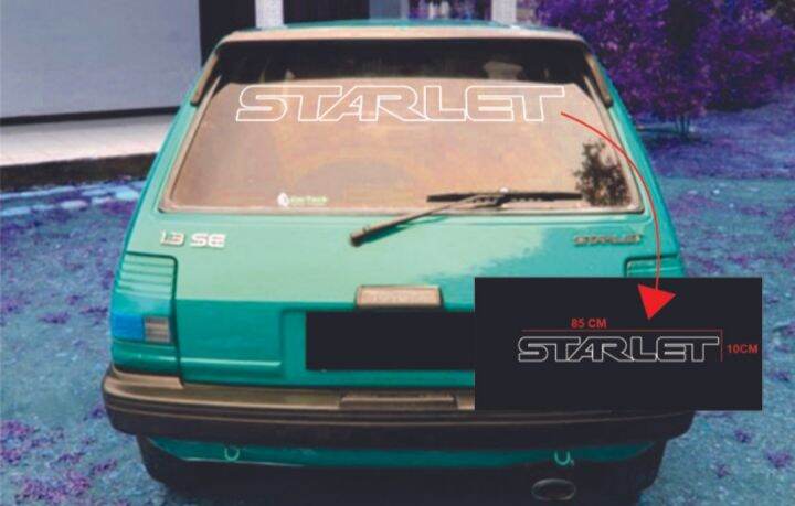 Sticker Decals Toyota Starlet Kaca Belakang Ukuran Besar | Lazada Indonesia