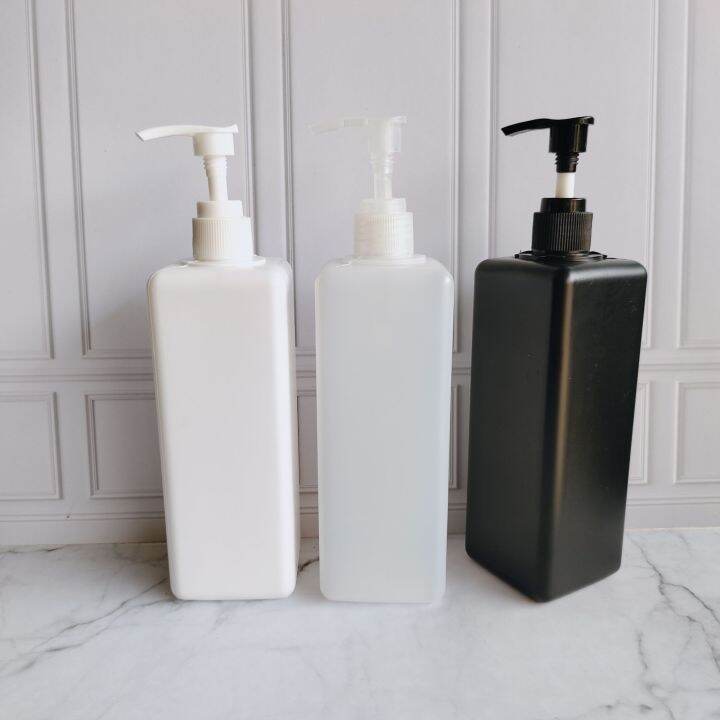 Botol Pump 500 ml Kotak Hdpe Putih/ Botol Sabun Cair pump 500 ml | Lazada Indonesia