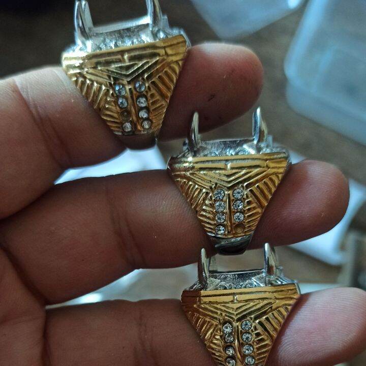 (T 04) Cincin Emban Cangkang Ring Akik Titanium Super Alusan 18x13 mm ...