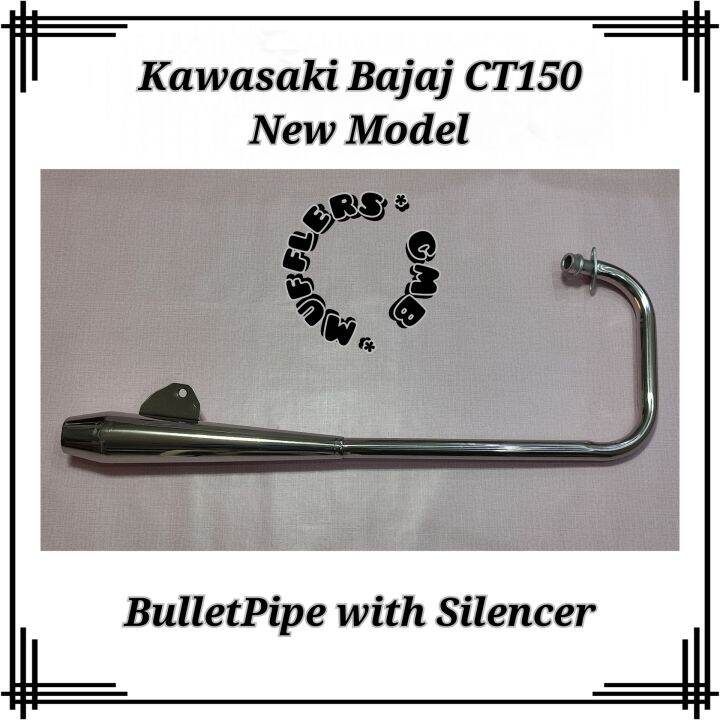 Kawasaki Bajaj CT150 - New Model - BulletPipe - Stainless - Muffler ...