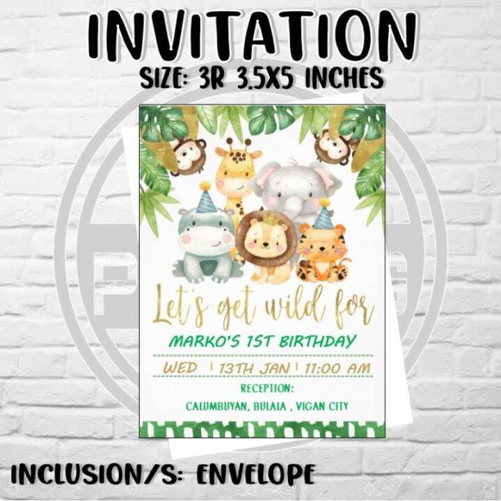 Safari theme invitation | Lazada PH