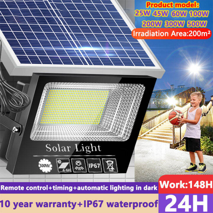 [10 year warranty] solar light IP67 outdoor waterproof flood lampa with ...