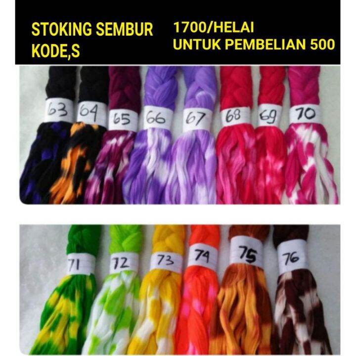 kain stoking bunga Gradasi / sembur tebal dan mudah di gunakan | Lazada ...