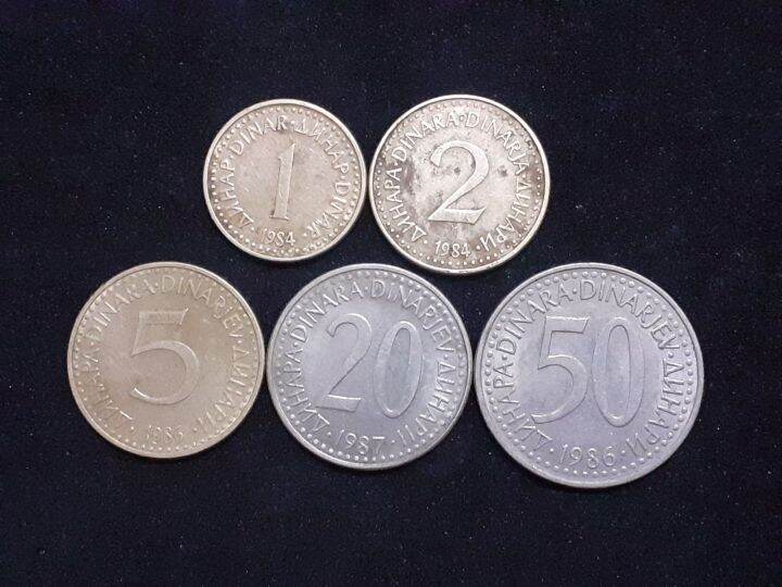 5 coins set Yugoslavia 1.2.5.20.50 Dinari Coins | Lazada