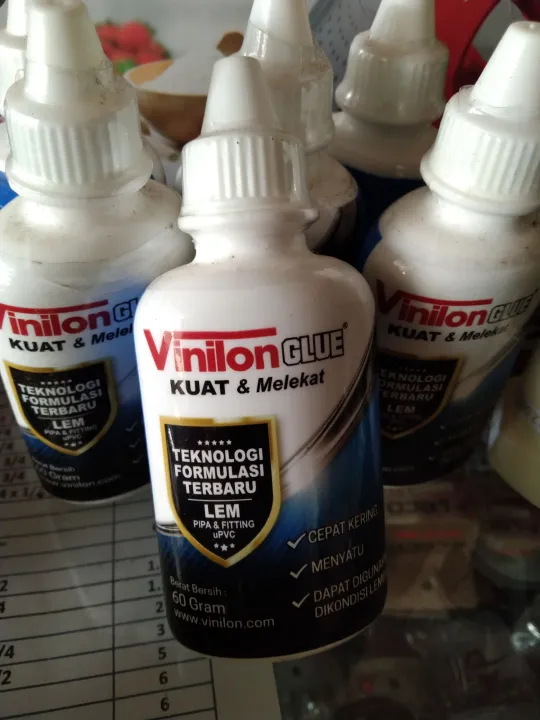 lem pipa pvc vinilon 60gram botol (10pcs) SNI | Lazada Indonesia