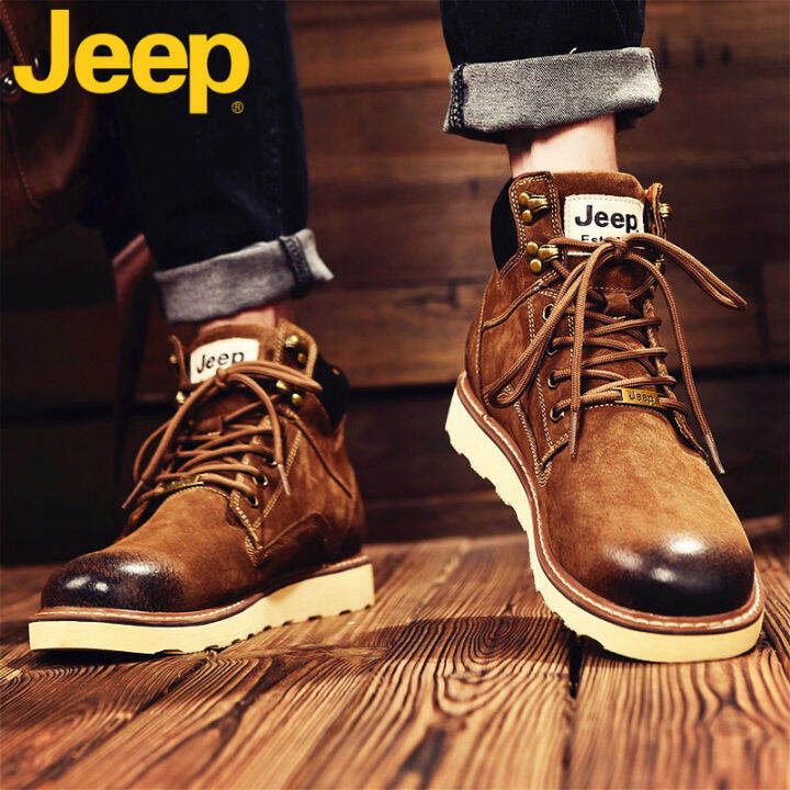 JEEP JEEP Martin Martin รองเท้าผู้ชายข้อสูงสำหรับผู้ชายรองเท้าบูททำงาน ...