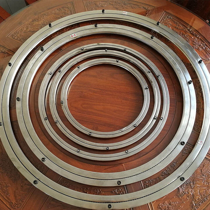 Stainless Steel round Table Turntable Hotel Dining Table Base Glass ...