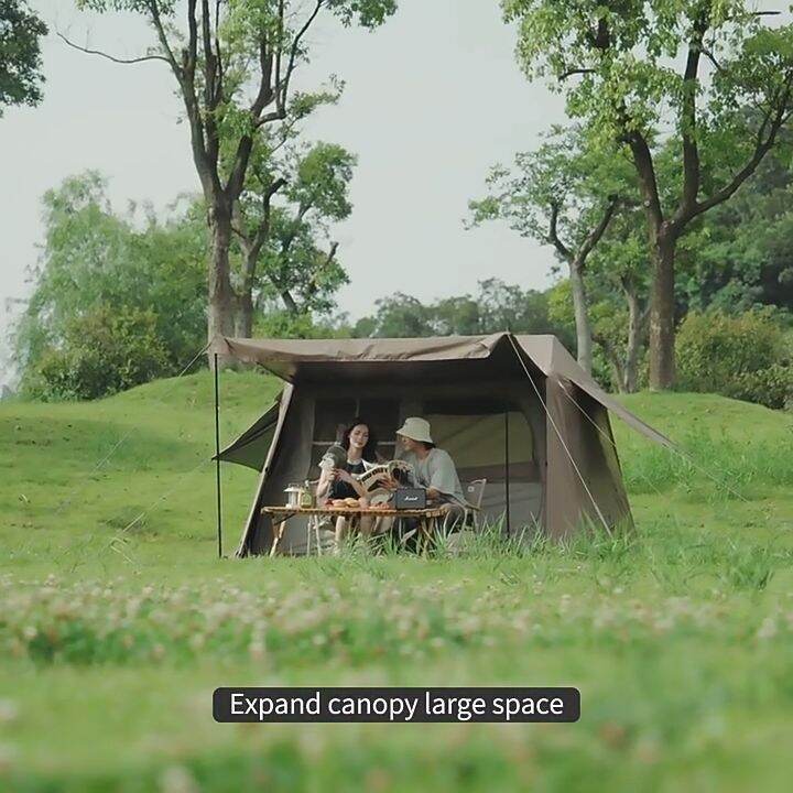 Naturehike VILLAGE Series 6.0 Gen 2 Fast Build Automatic Cabin Style Tent 6m² Space for 4 Person ...