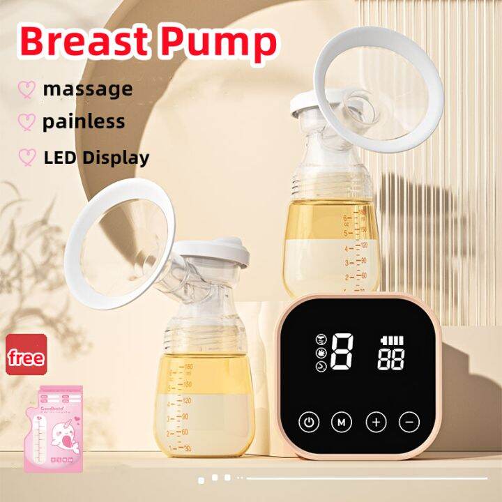 【Fast delivery】Double Electric Breast Pump Rechargeable Portable LED ...