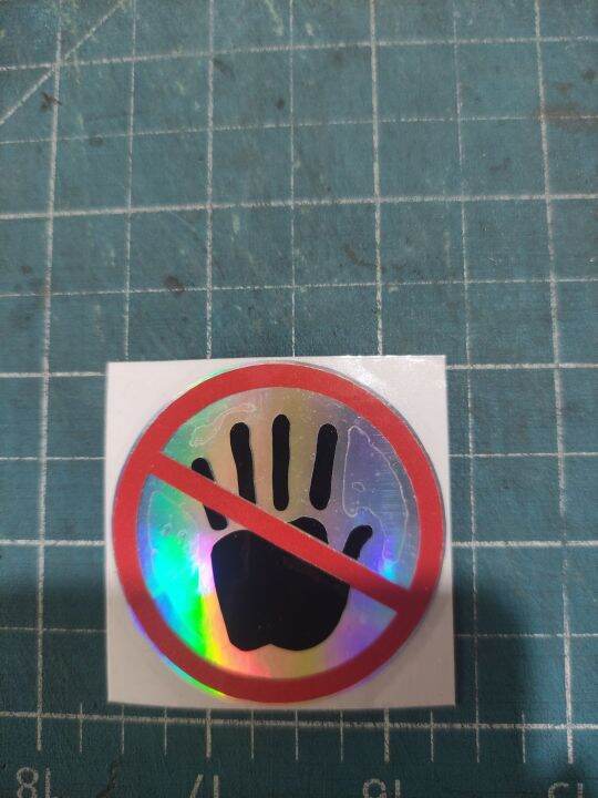 STICKER DILARANG TANGAN HOLOGRAM | Lazada Indonesia