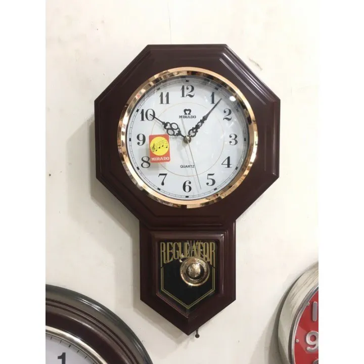 jam dinding mirado bandul dan bunyi perjam+baterai 948 original ...