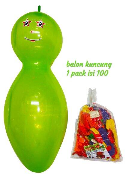 BALON KARET, KUNCUNG STICKER ISI 100 PCS | Lazada Indonesia