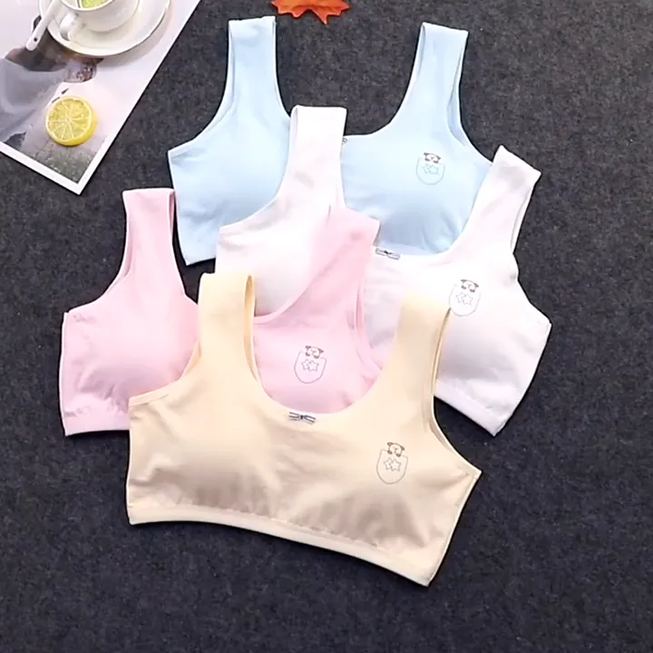 Stock Selangor Baby Teenage Girls Sports Training Bra Girls training ...