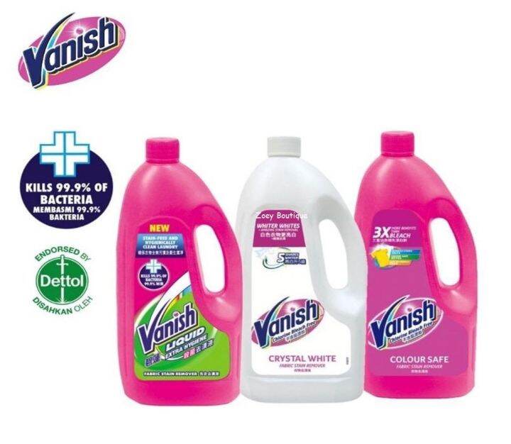 Vanish Fabric Stain Remover Liquid - 500ml (pink / white / extra ...