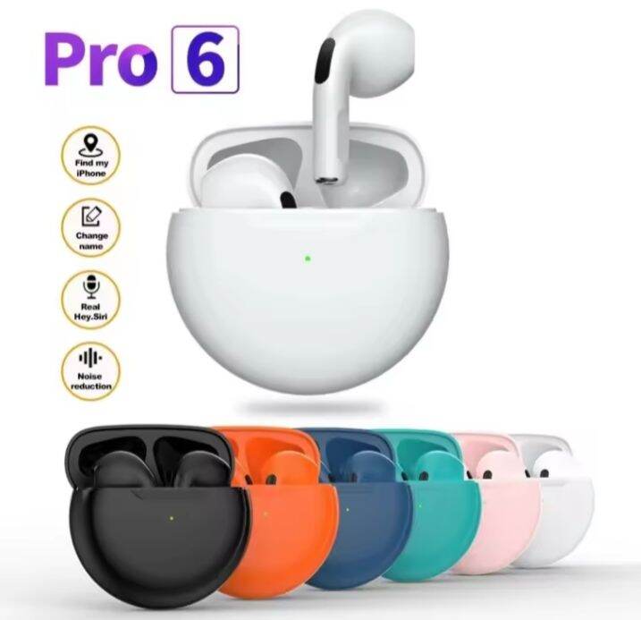 Pro 6 TWS Bluetooth Earphones Airpods Bass Wireless Headset Touch Sports Wireless Earbuds ...