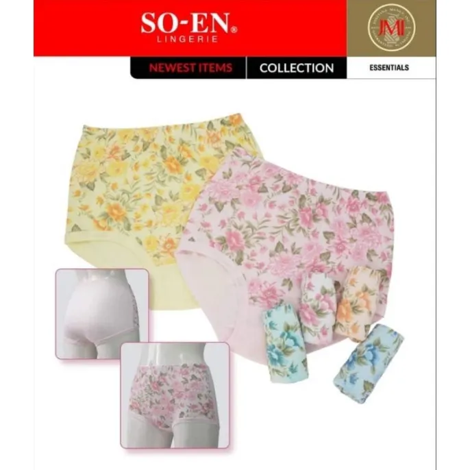 SOEN ORIGINAL GENERAL FULL PANTY 6PCS Random Design | Lazada PH