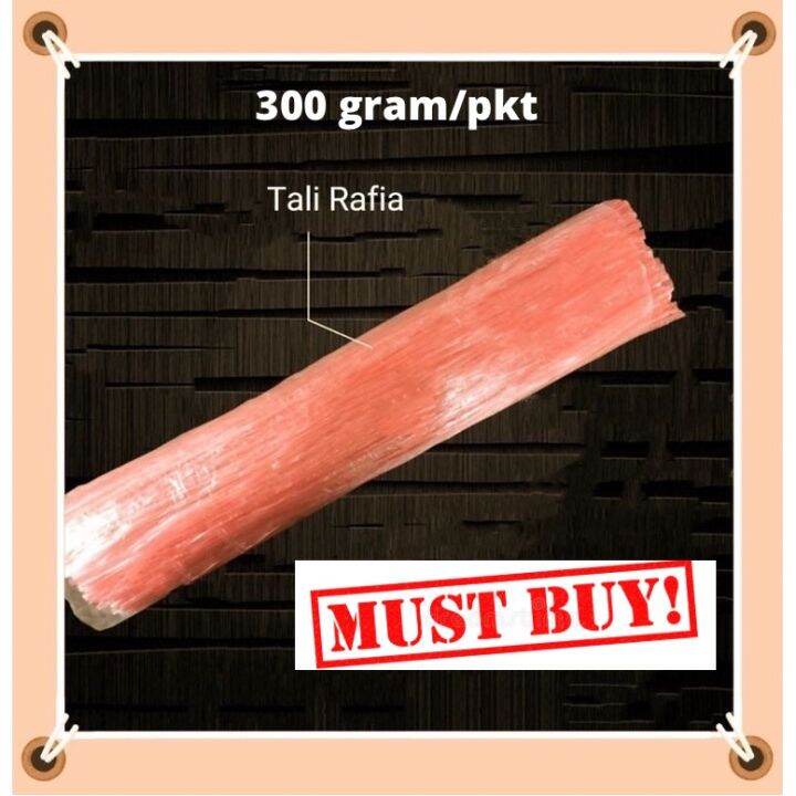 Rafia Tali ikat Ais Plastik / Rafia String 300Gram/Pkt (Orange) | Lazada