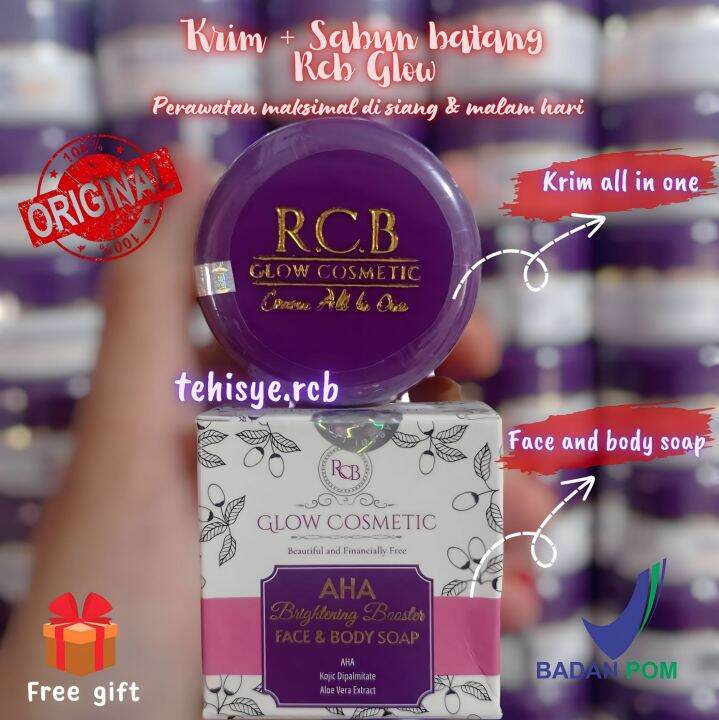 Sabun Batang Rcb Glow Plus Whitening Glowing Krim All in One Rcb Glow ...