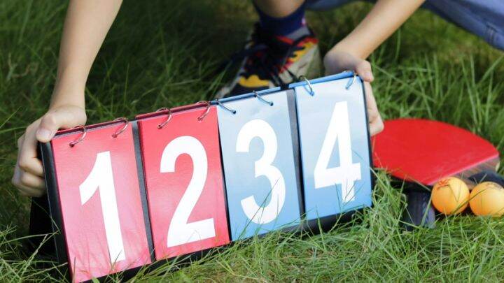 Double-sided Display Scoreboard 4 Digit Portable Outdoor Sports ...