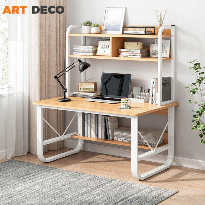 Office Table Study Table Computer Table with Bookcase Computer Desk ...