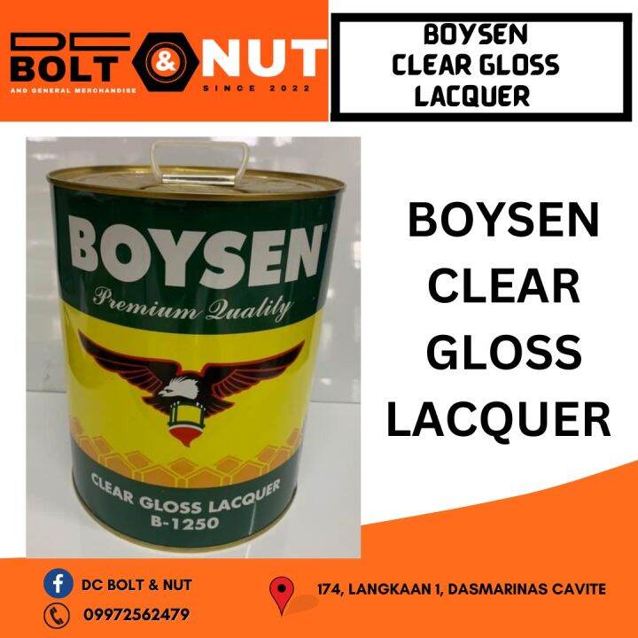 BOYSEN CLEAR GLOSS LACQUER 4 LITERS | Lazada PH