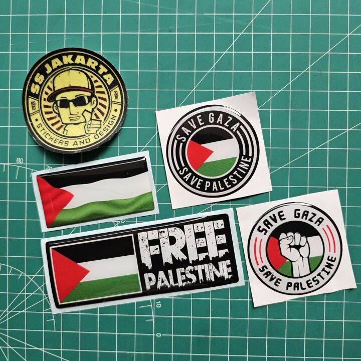 STIKER EMBLEM BENDERA PALESTINA STICKER EMBLEM FREE PALESTINE TIMBUL ...