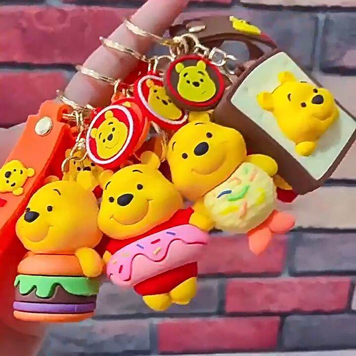 Malaysia Ready Stock Cartoon Winnie the Pooh Doll Food Shape Keychain ...