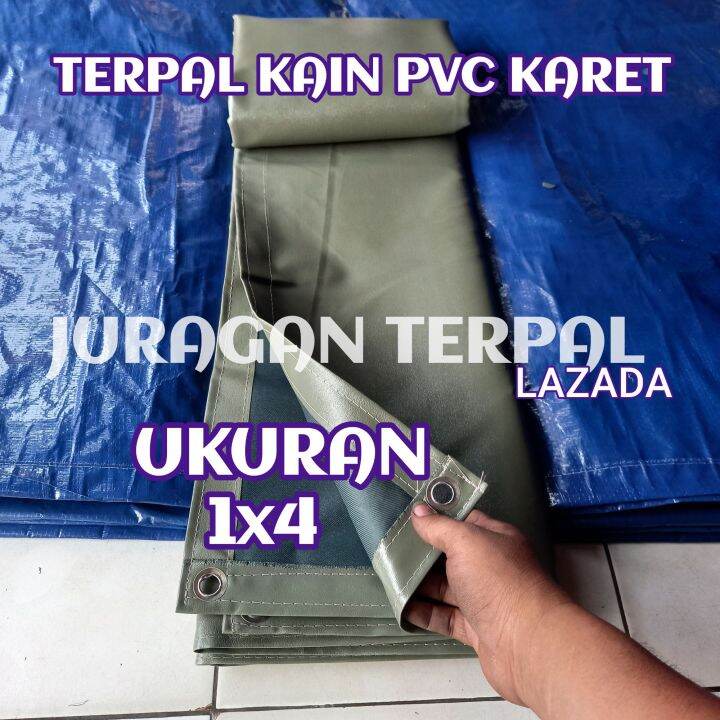terpal kain cv tentara pvc karet ukuran 1x4 | Lazada Indonesia