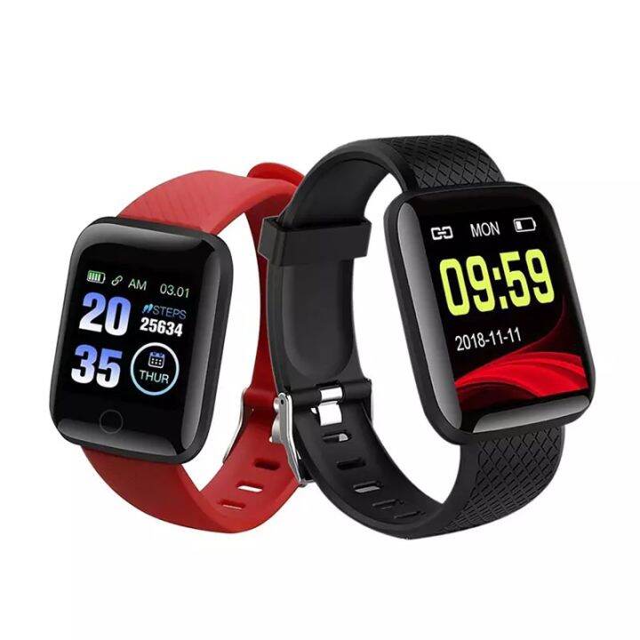Smart Watch Waterproof IP67 Fitness Tracker Call Reminder Response Call Message Reminder 116Plus ...