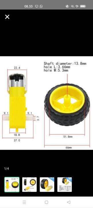 motor DC gearbox + ban ARDUINO WEMOS NODEMCU DLL Robot line follower ...
