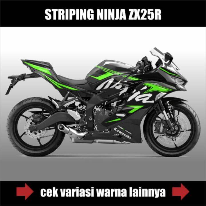 Decal Striping Ninja ZX 25R Semi Full Stiker Variasi Motif Grafis ...