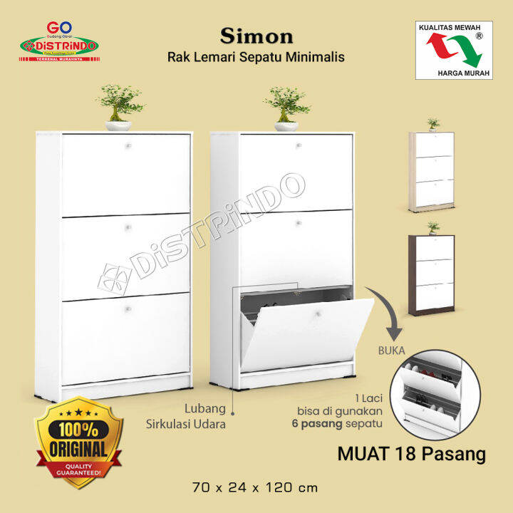 Distrindo - Pira Metropolis - Simon SR70 Rak Sepatu Minimalis Pintu ...