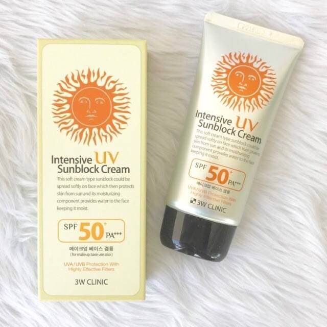 03W CLINIC Intensive UV Sunblock Cream SPF 50+ PA+++ | Lazada