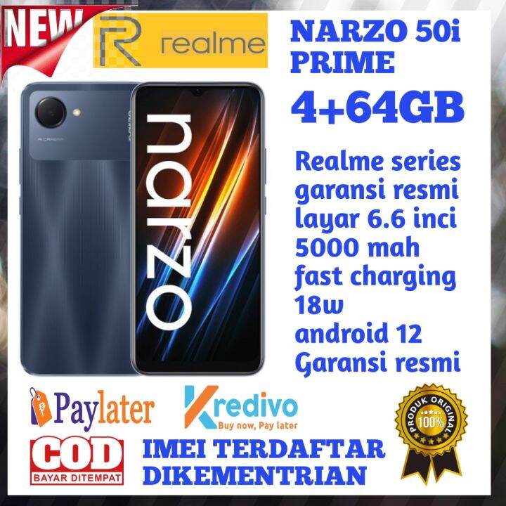 REALME Narzo 50 i prime 4+64 GB GARANSI 1 TAHUN RESMi (imei terdaftar) | Lazada Indonesia