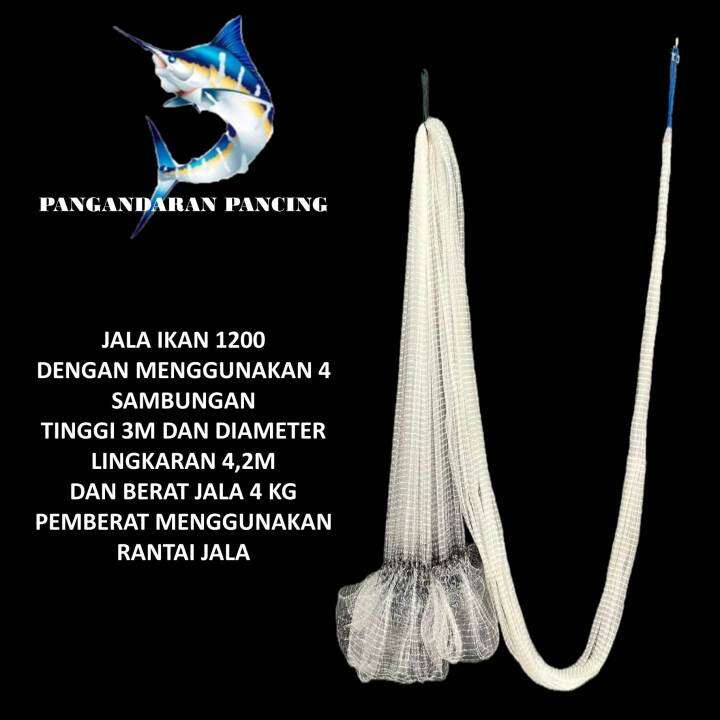 Jala lempar ikan dan udang Jala ikan ukuran 1200 mata | Lazada Indonesia