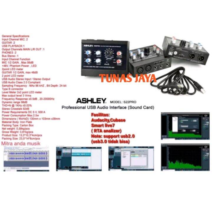 Soundcard Ashley S22PrO Original USB Interface Ashley S22 Pro Soundcard ...