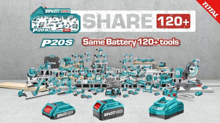 TOTAL TFALI2001 13" Cordless Fan 20V(NO battery and charger included ...