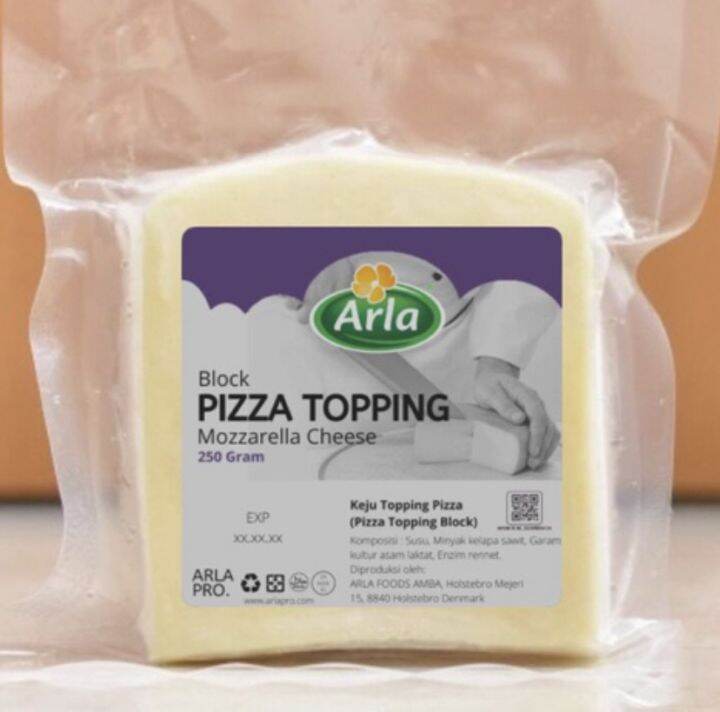 KEJU LUMER ARLA MOZZARELLA KEMASAN 250gr/ARLA PIZZA TOPPING/ MOZZARELLA ...