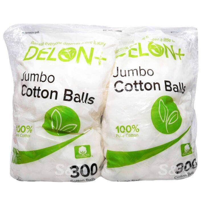 Delon Jumbo Cotton Balls 2 packs | Lazada PH