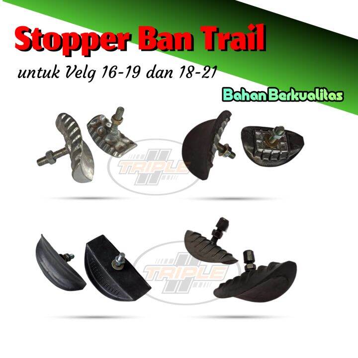 Stopper stoper ban trail KLX CRF WR155 TS KTM karet alumunium dan ...