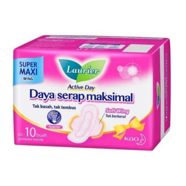 laurier super maxi wing sayap pembalut wanita isi 10 pcs | Lazada Indonesia