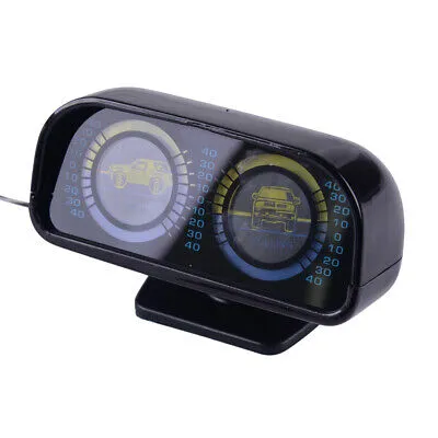12V Car SUV Angle Tilt Two-barreled Inclinometer Balancer Backlight ...