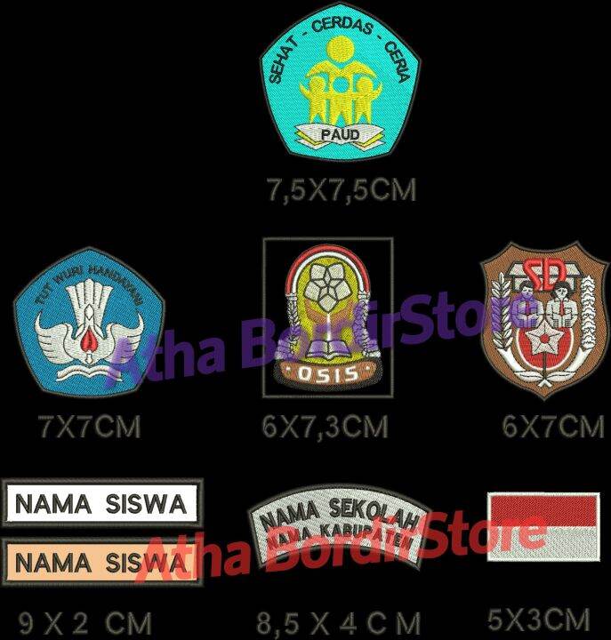 Emblem Sekolah/Atribut Sekolah Ukuran | Lazada Indonesia