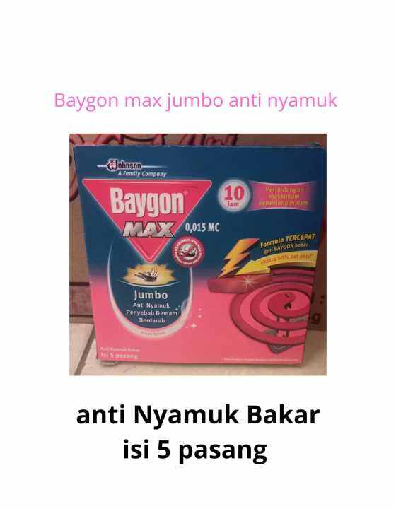 baygon bakar anti nyamuk bakar (isi 5pasang)/kotak | Lazada Indonesia